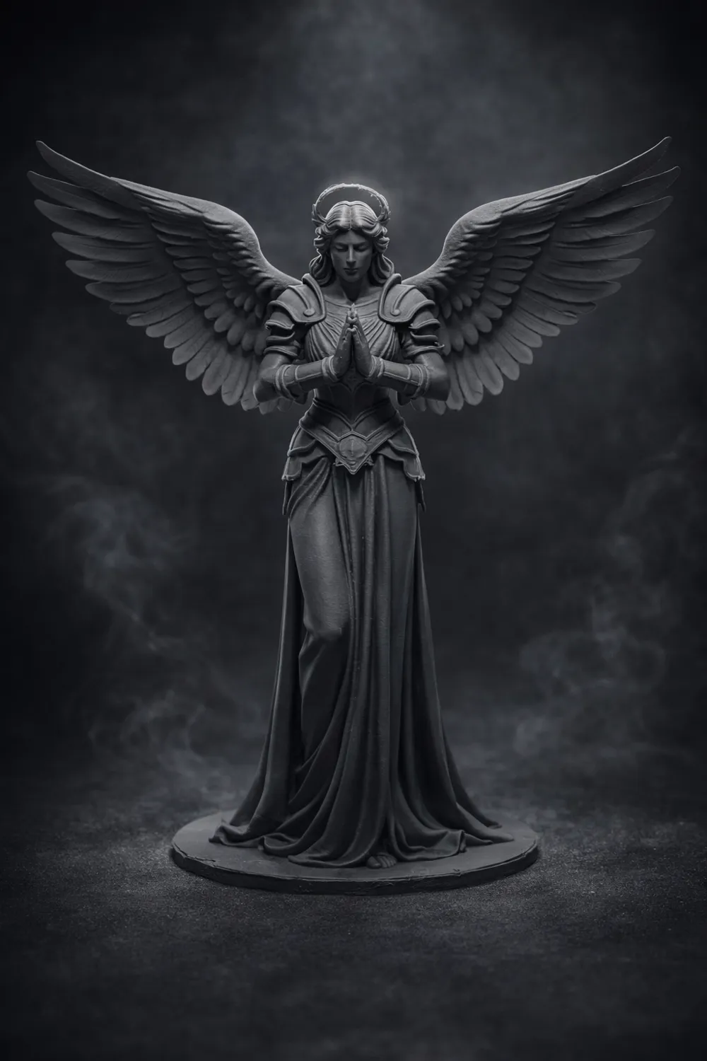 Guardian Angel – Decorative Statue with Open Wings - Free 3D Print ...