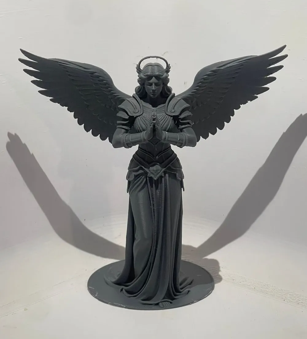 Guardian Angel – Decorative Statue with Open Wings - Free 3D Print ...