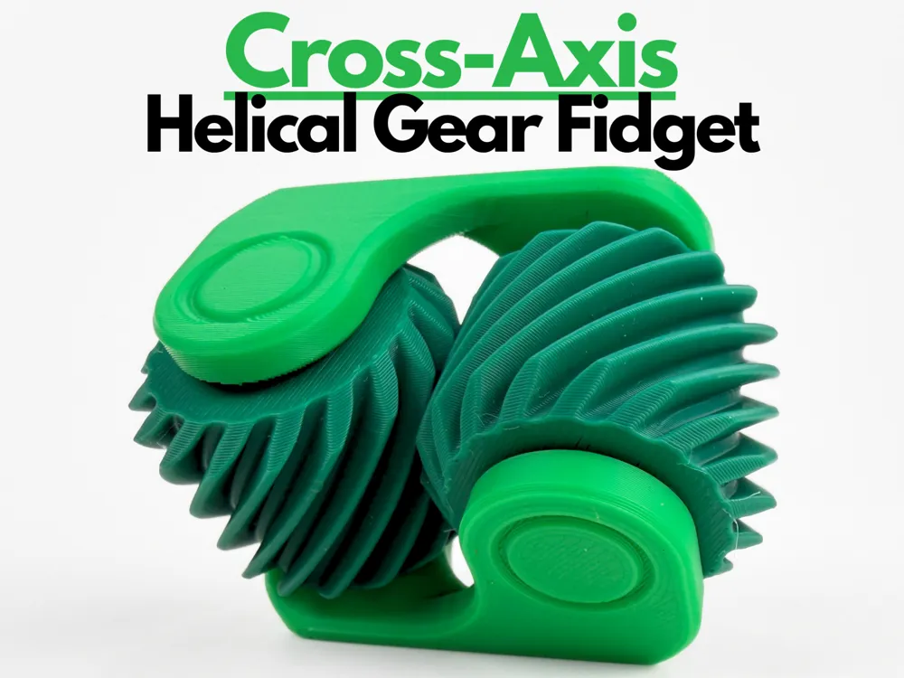 Cross Axis Helical Gear Fidget - Free 3D Print Model - MakerWorld