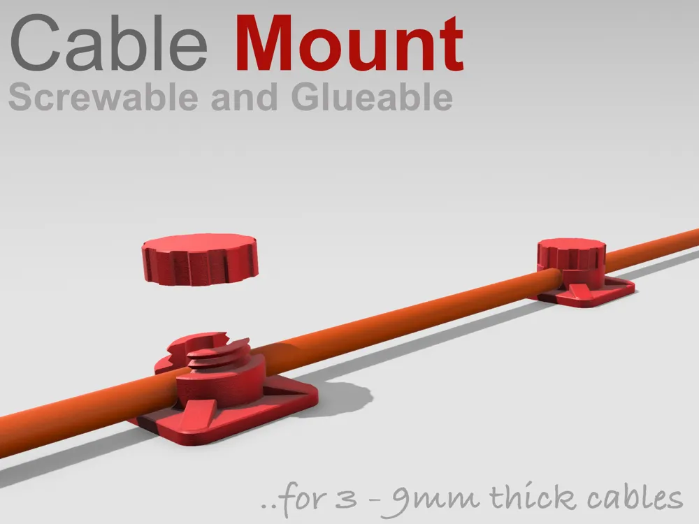 Cable Mount - Screwable or Glueable by INFINITY DESIGN MakerWorld ...