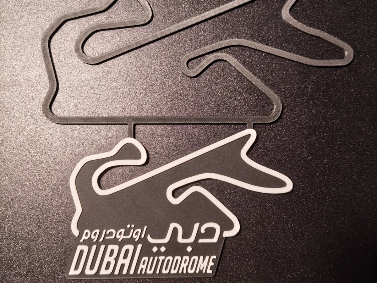 Dubai Autodrome Track Map Wall Art - Free 3D Print Model - MakerWorld