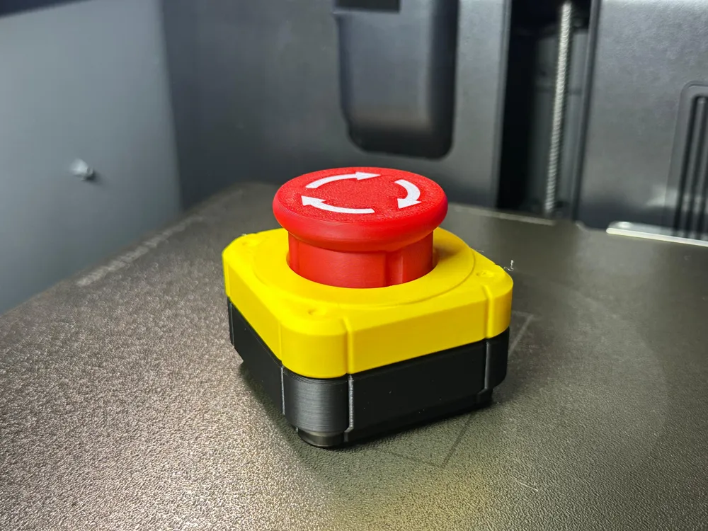 P2S Printer Door Knob Emergency Stop Button - Free 3D Print Model ...