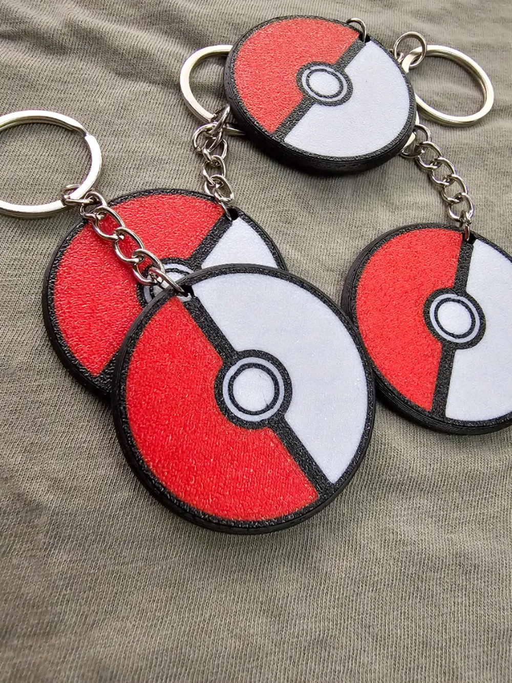 Pokeball Keychain - Double-sided by Think3D - MakerWorld