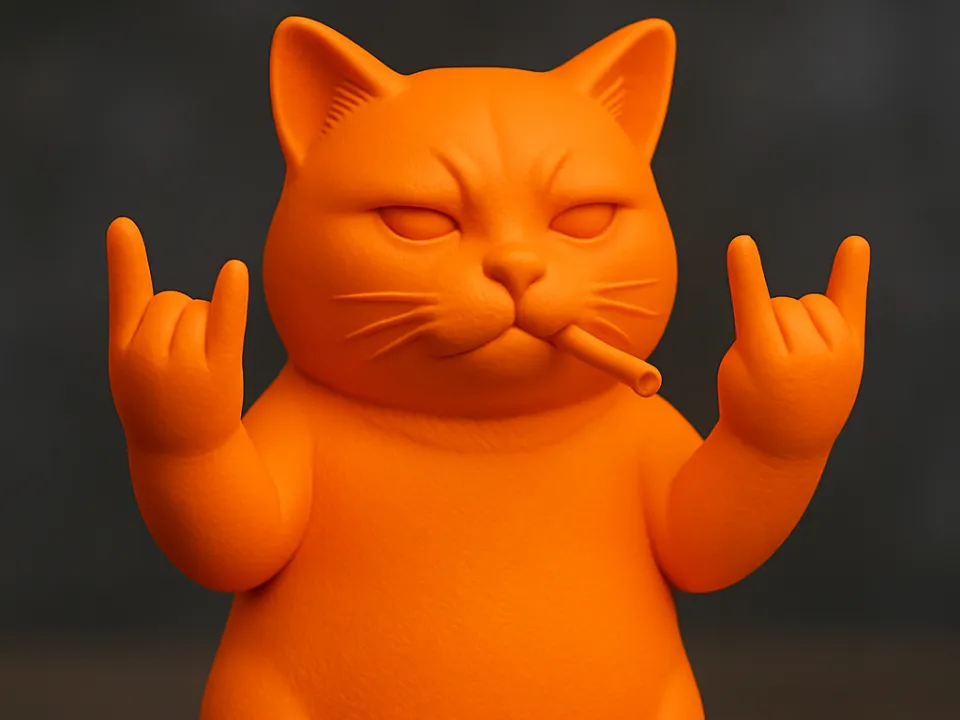 Rock Cat - Free 3D Print Model - MakerWorld