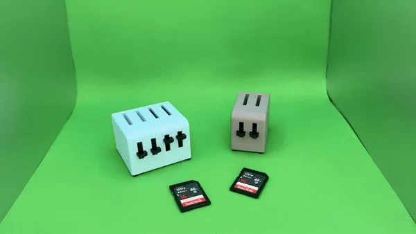 SD Card Toaster Organizer (Print in Place!) - Free 3D Print Model ...