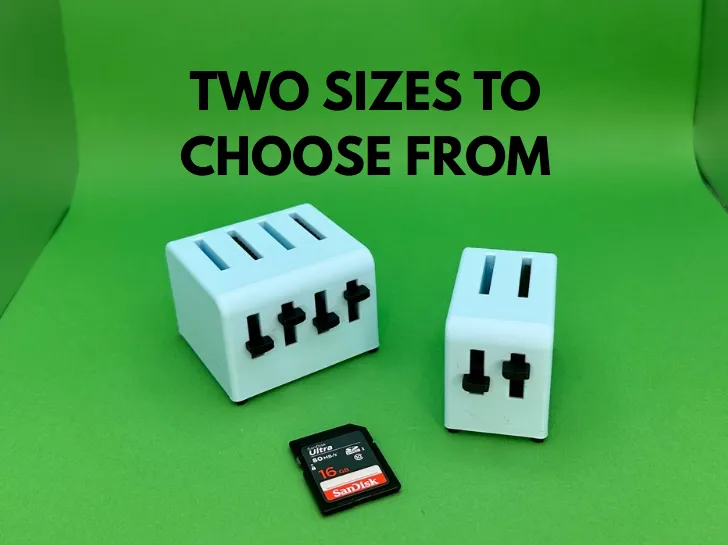 SD Card Toaster Organizer (Print in Place!) - Free 3D Print Model ...