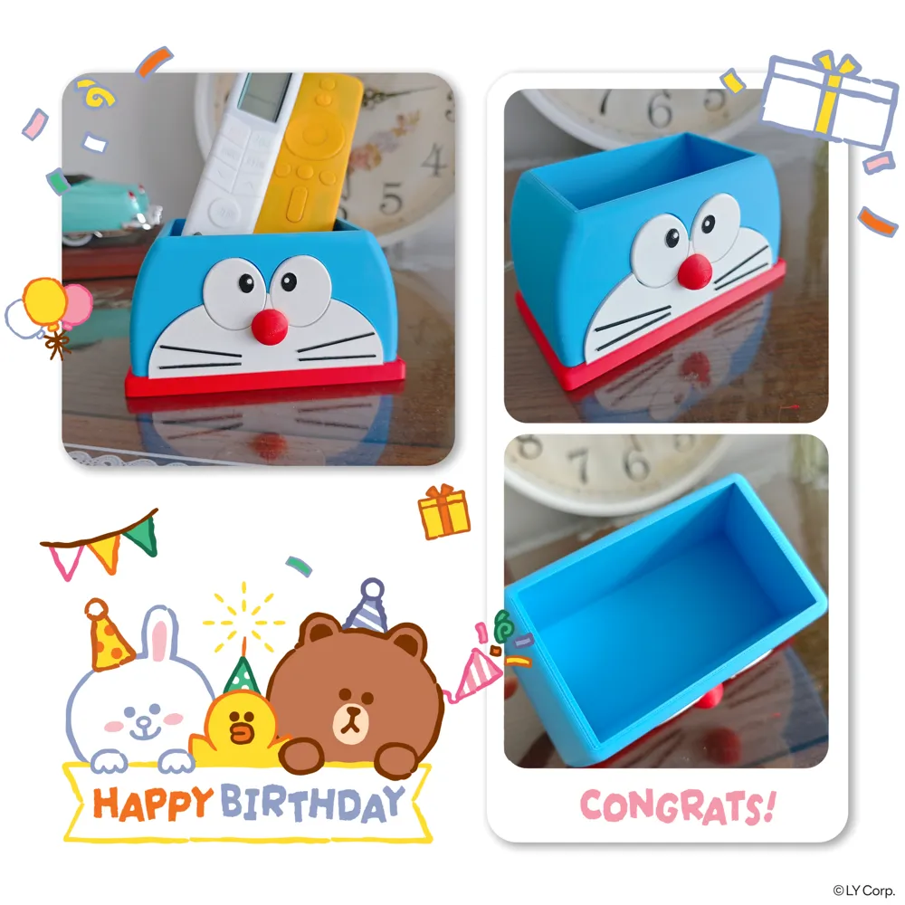 Cartoon Storage Box Remote Control Storage Box Doraemon Storage ...