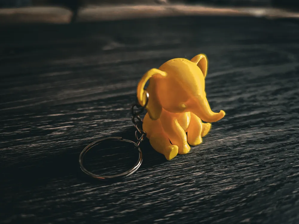 Keychain - elephant - Free 3D Print Model - MakerWorld