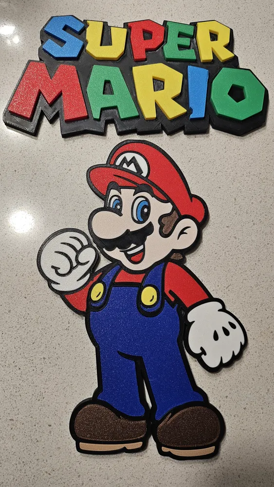 Multipart Super Mario Puzzle / Wall art Cutout - Free 3D Print Model ...