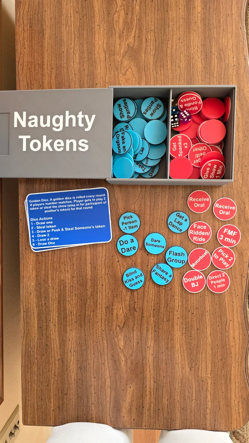 Naughty Tokens game (with mild tokens too) by Olive Design - MakerWorld