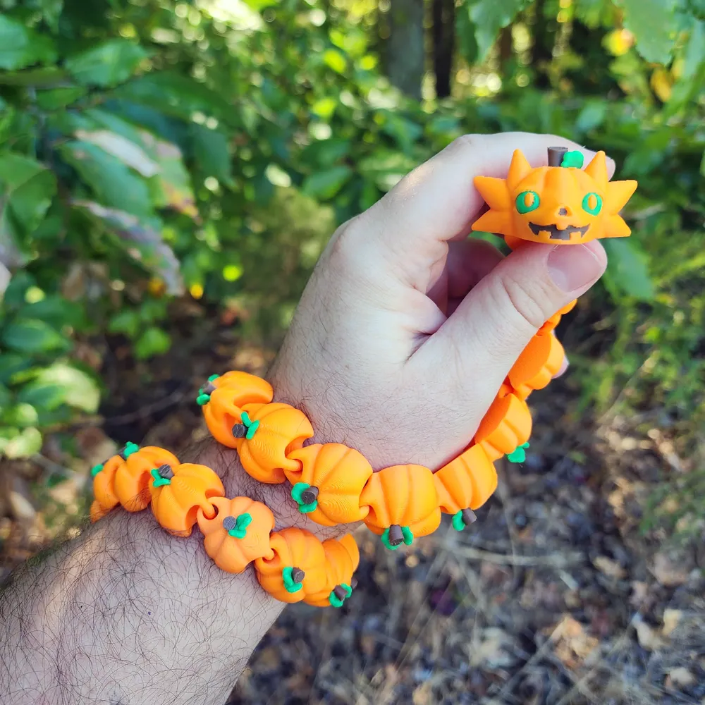 Articulated Long Pumpkin Dragon, Fits A1 Mini - Free 3D Print Model ...