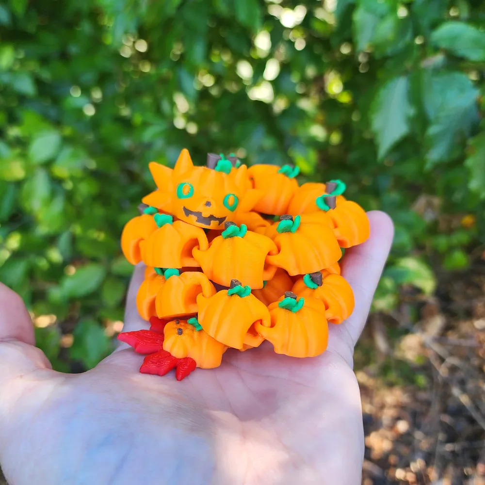 Articulated Long Pumpkin Dragon, Fits A1 Mini - Free 3D Print Model ...