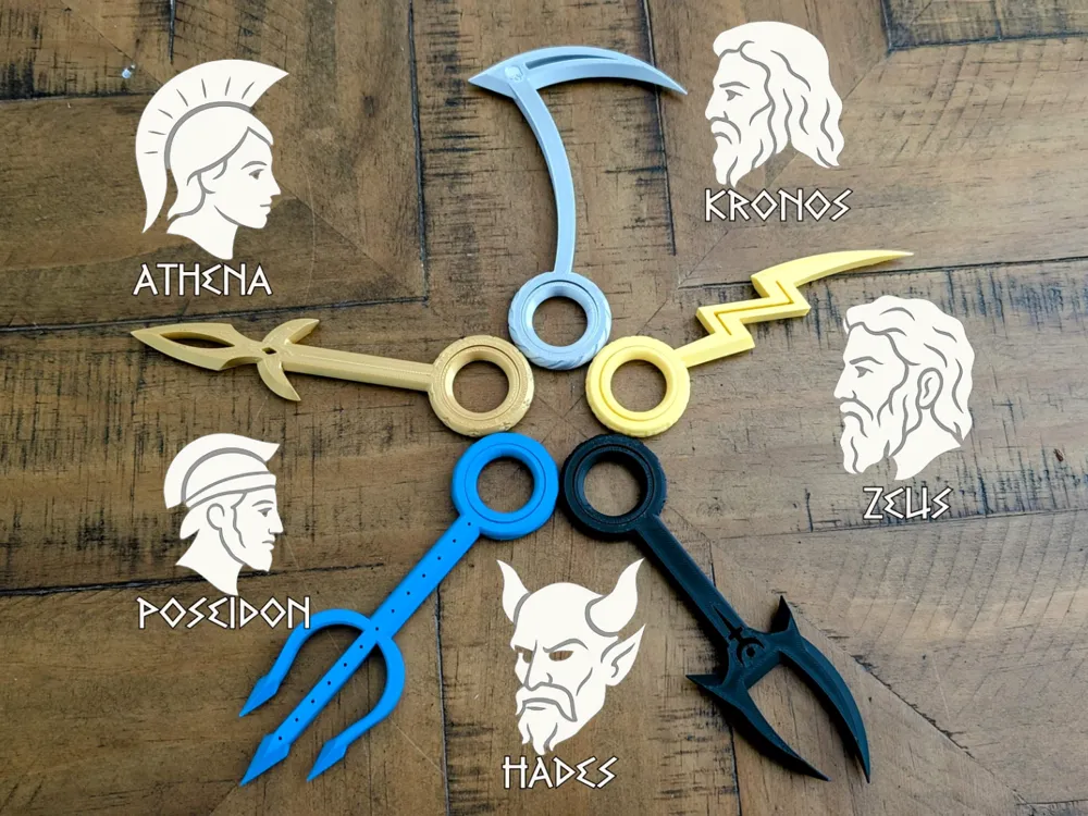 Weapons of the Gods Spinning Knives by MeatPrinter MakerWorld: Download ...