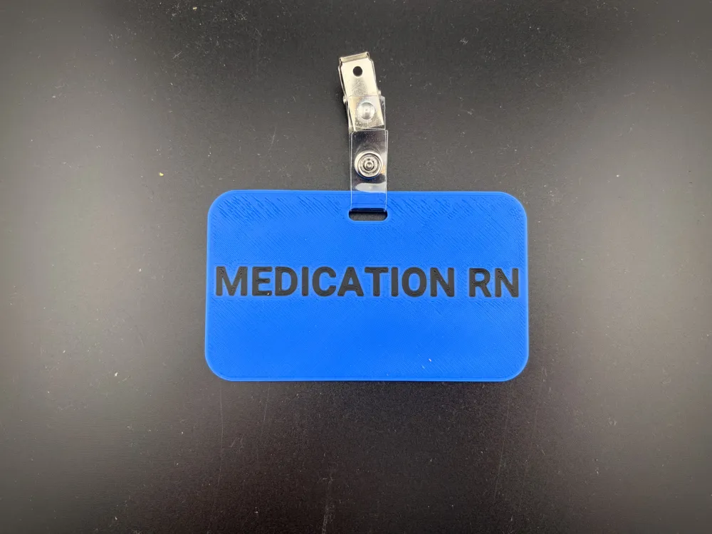 Code blue team ACLS responder identification badge - Free 3D Print ...