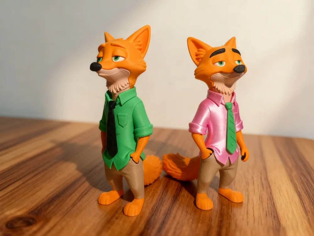 Zootopia Nick Fox multi-part print (no AMS needed) by 创意日常 MakerWorld ...