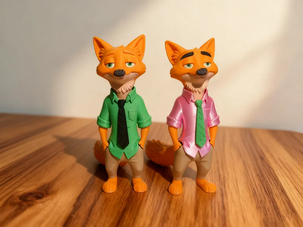 Zootopia Nick Fox multi-part print (no AMS needed) by 创意日常 MakerWorld ...