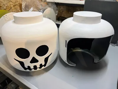 Lego skeleton halloween cosplay helmet costume by LeForry - MakerWorld