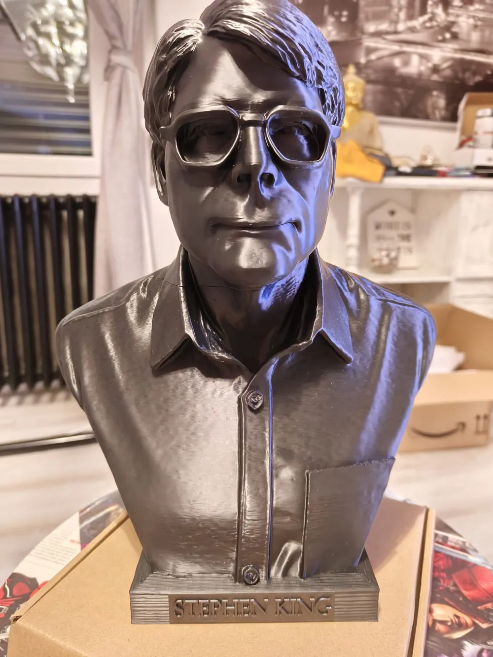 STEPHEN KING BUSTO by miky mako MakerWorld: Download Free 3D Models