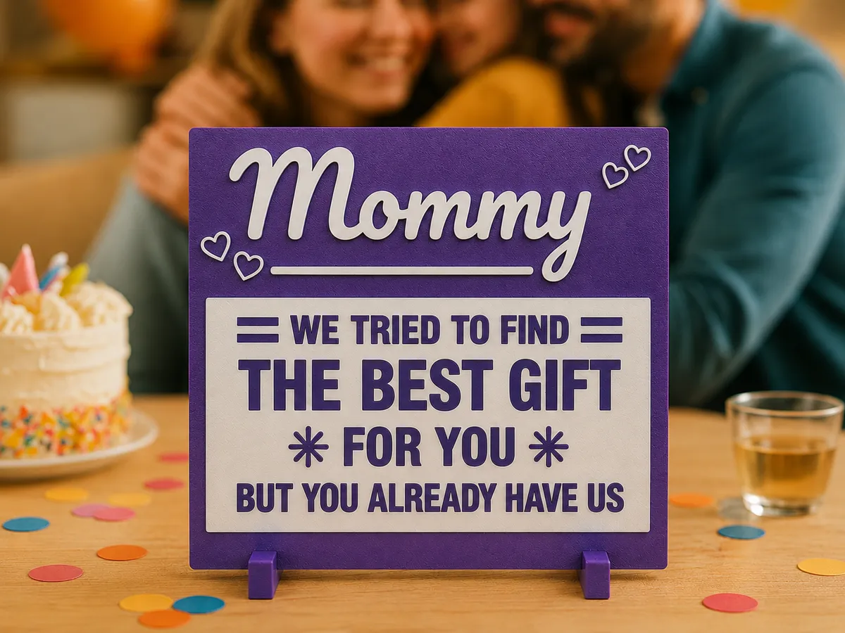 Gift Card for mother, daughter - customizable name - Free 3D Print ...
