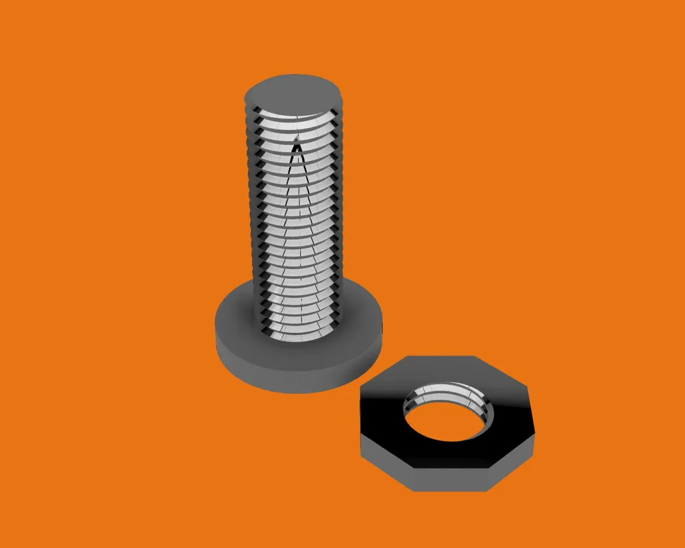 Nut and Bolt Screw Test (M16) by ZacharyA1Printing - MakerWorld