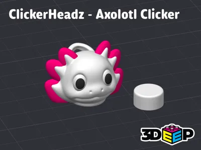 ClickerHeadz - Axolotl Keyboard Clicker and Keychain by 3DeepDesigns ...