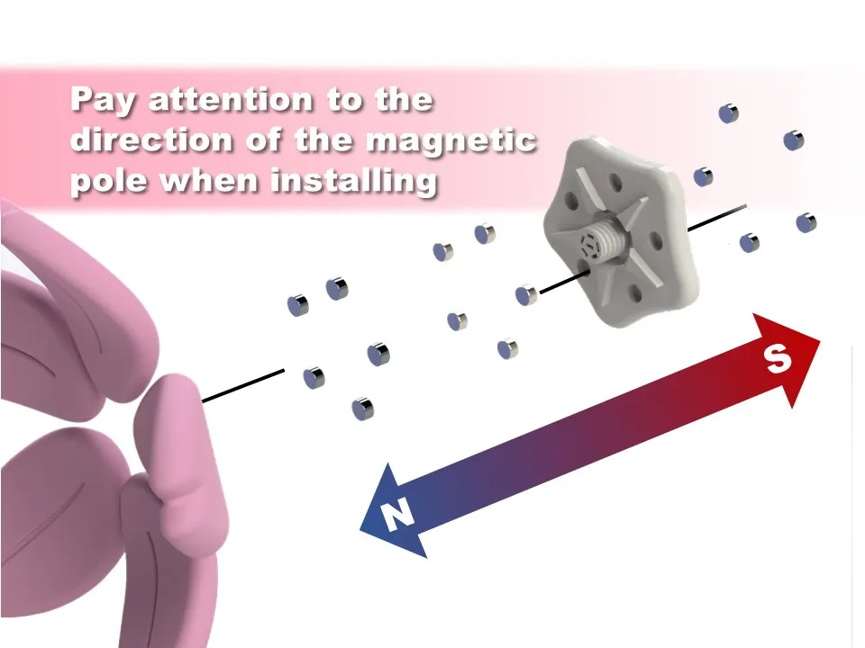 Cherry blossom-shaped split fridge magnet by QWO MakerWorld: Download ...