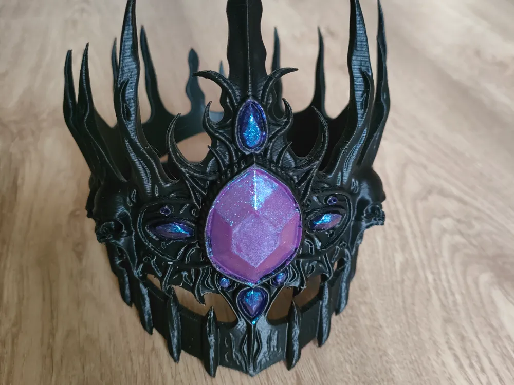 Lich King Dark Skeleton Crown - Free 3D Print Model - MakerWorld