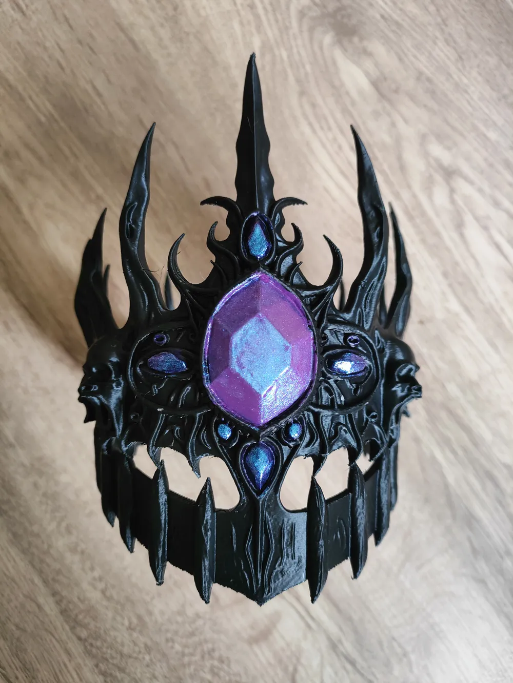 Lich King Dark Skeleton Crown - Free 3D Print Model - MakerWorld