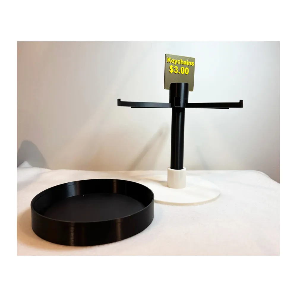 Spinning keychain display stand customizable V2! by Tinker Link MakerWorld: Download Free 3D Models