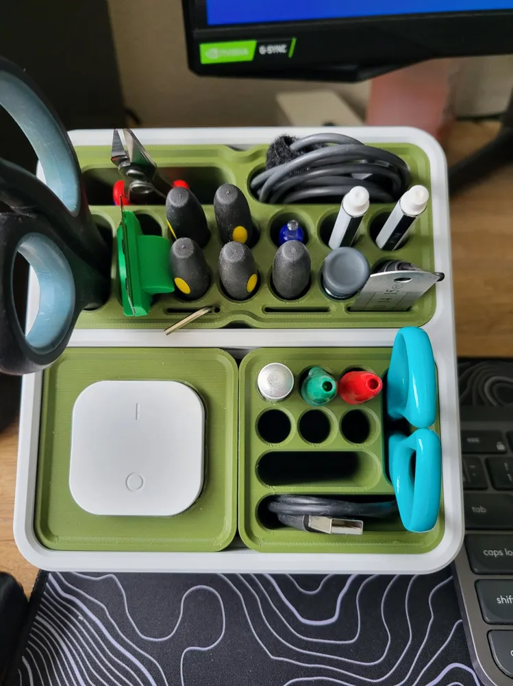 Modular Desk organiser - Free 3D Print Model - MakerWorld