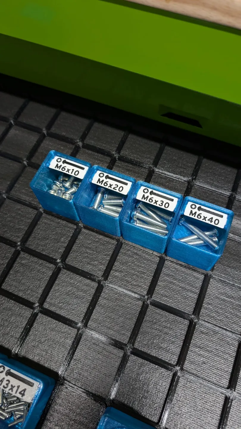 Swapfinity - Gridfinity Bins w/ Quick Swap Labels Remixed by Kanelloupou MakerWorld: Download ...