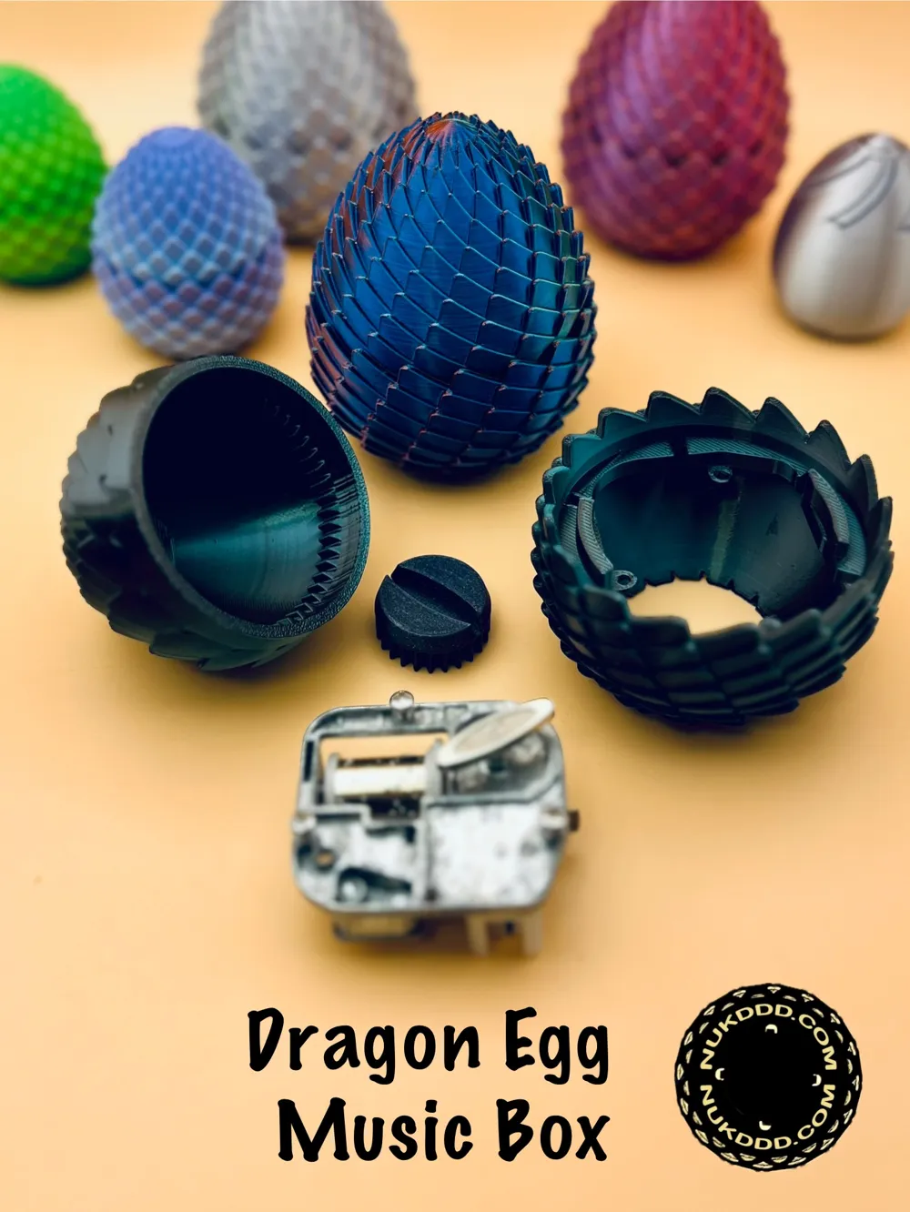 Dragon Scale Egg Music Box by NUKDDD MakerWorld: Download Free 3D Models