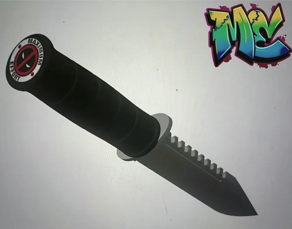 DeadPool Maximum Effort Leg Knife and holder by Maximum Effort - MakerWorld