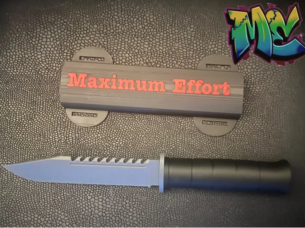 DeadPool Maximum Effort Leg Knife and holder by Maximum Effort - MakerWorld