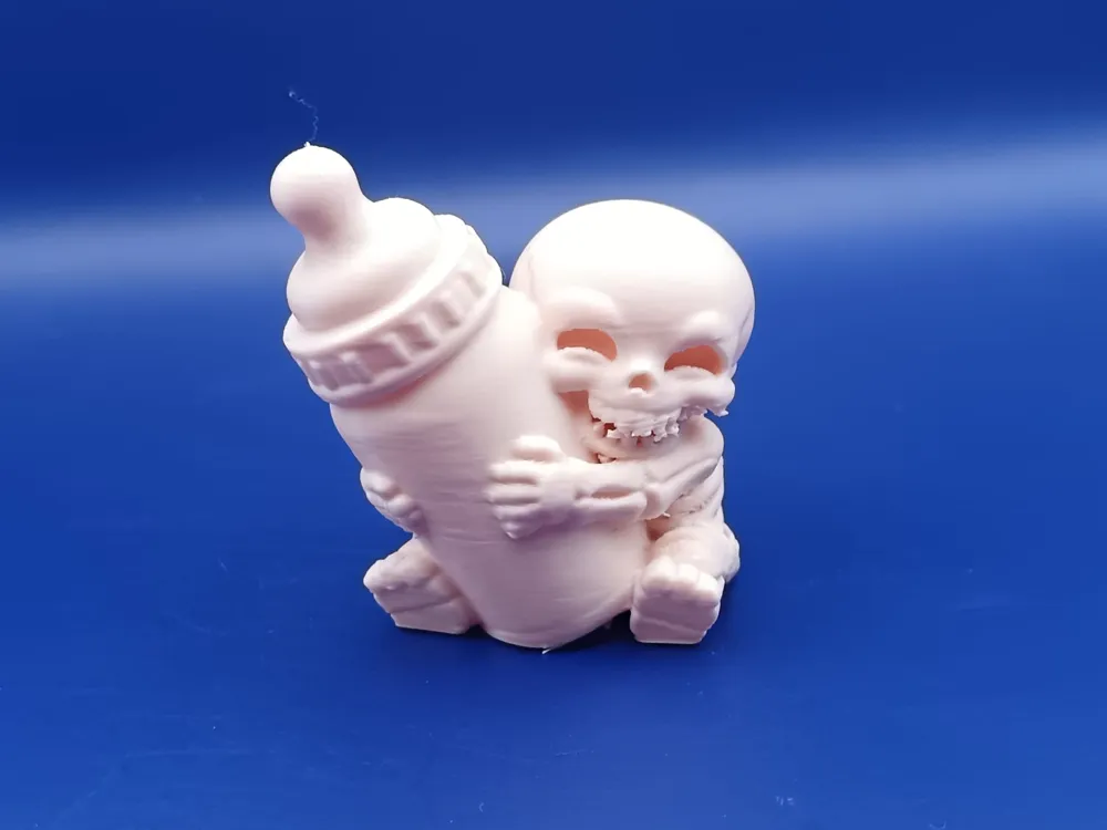 Chibi Milk Bottle Hugging Skeleton - Free 3D Print Model - MakerWorld