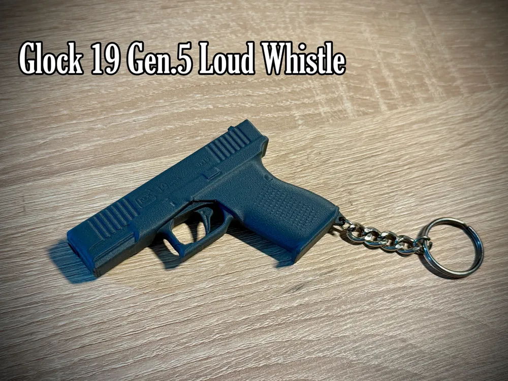 Glock 19 Gen.5 Loud Whistle Keychain by LemonArts MakerWorld: Download ...