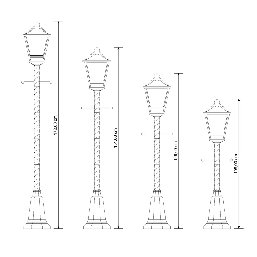 Victorian Christmas Street Lamp Candy Cane Lantern - Free 3D Print ...