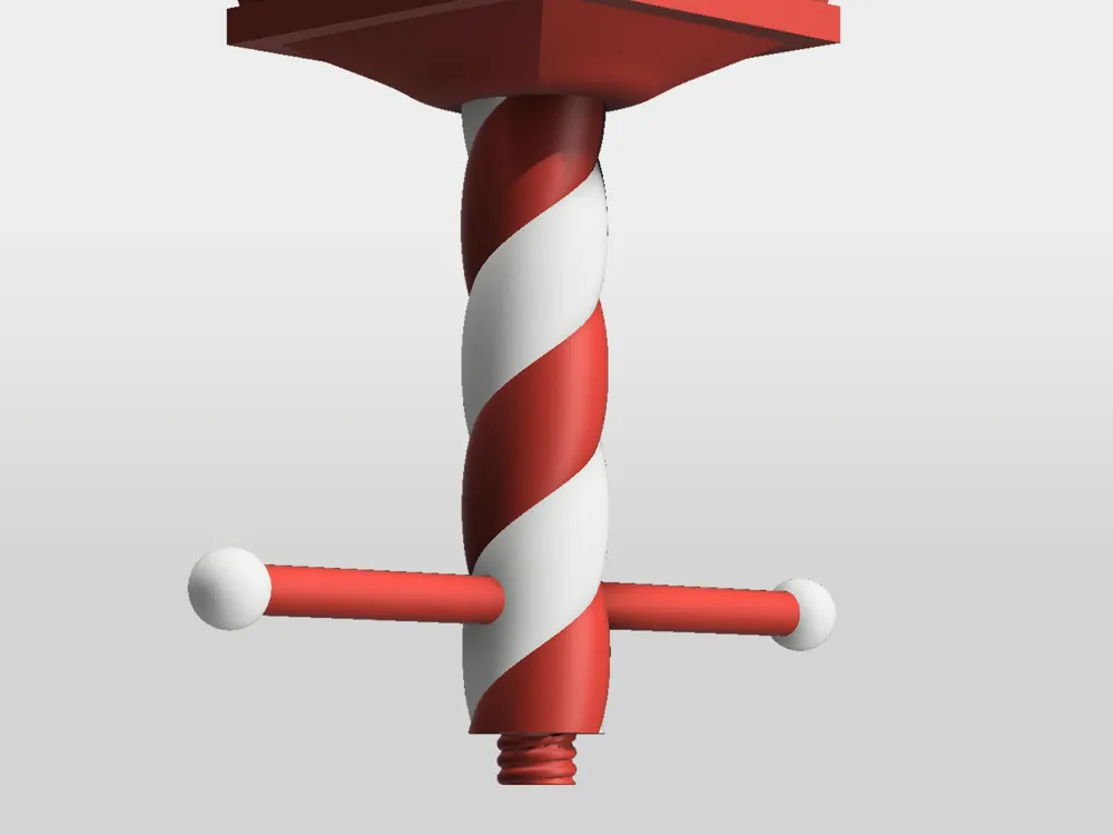 Victorian Christmas Street Lamp Candy Cane Lantern - Free 3D Print ...
