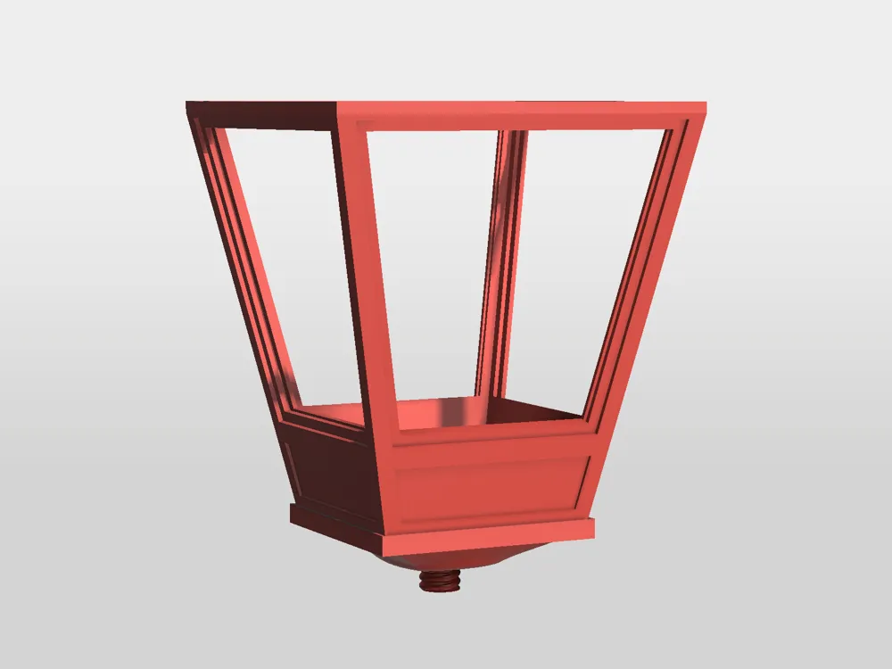 Victorian Christmas Street Lamp Candy Cane Lantern - Free 3D Print ...
