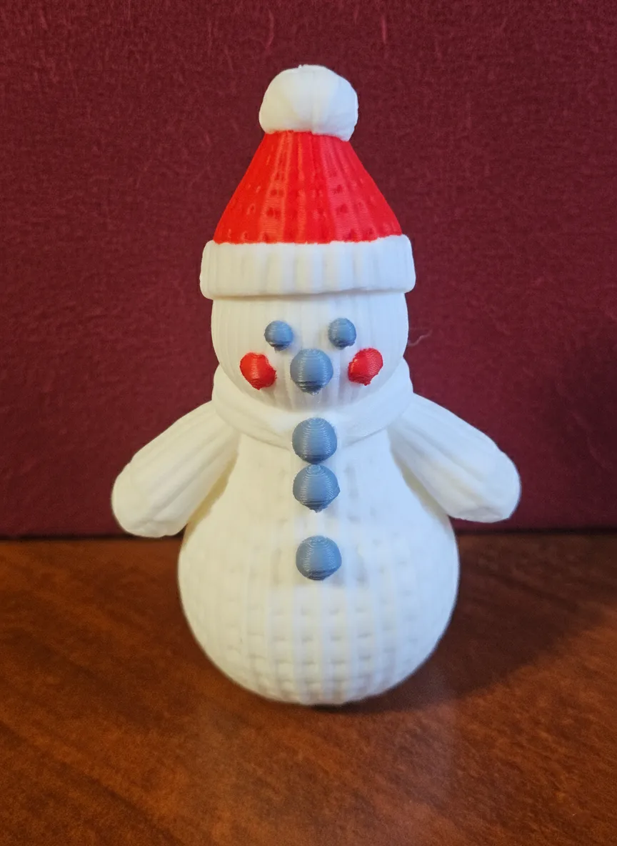 Knitted Snowman - Free 3D Print Model - MakerWorld