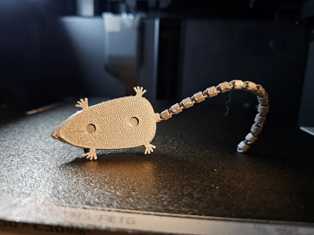 Mouse Toy With Articulated Tail (print in place) by SimonMakerForge ...