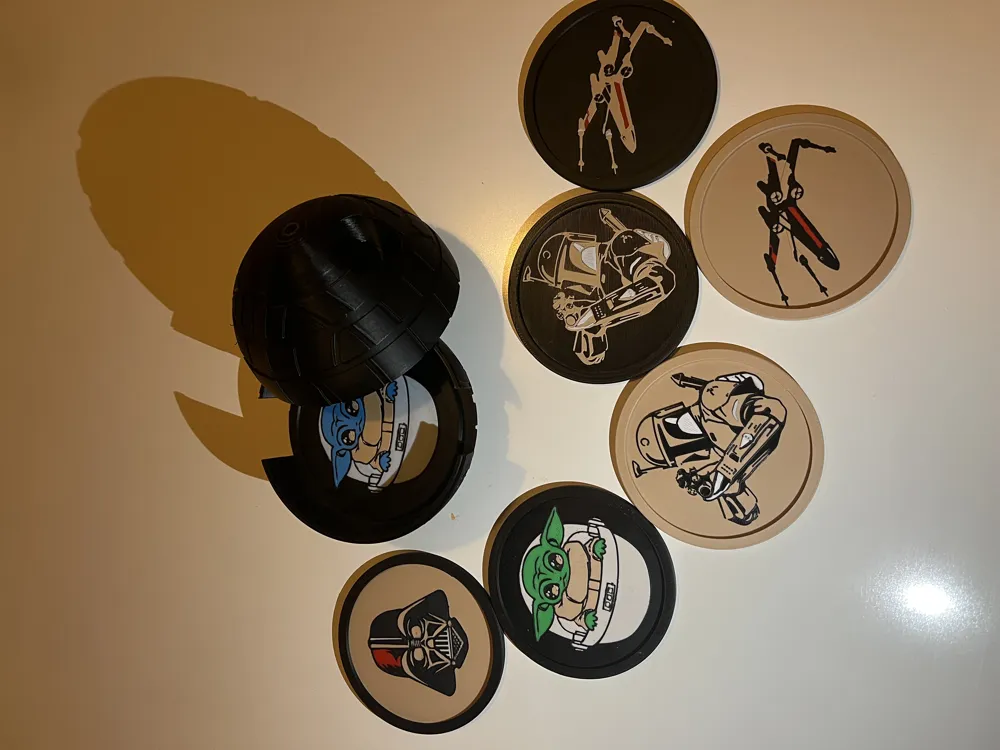 Star wars Coaster & Death star holder by Swarley MakerWorld: Download ...