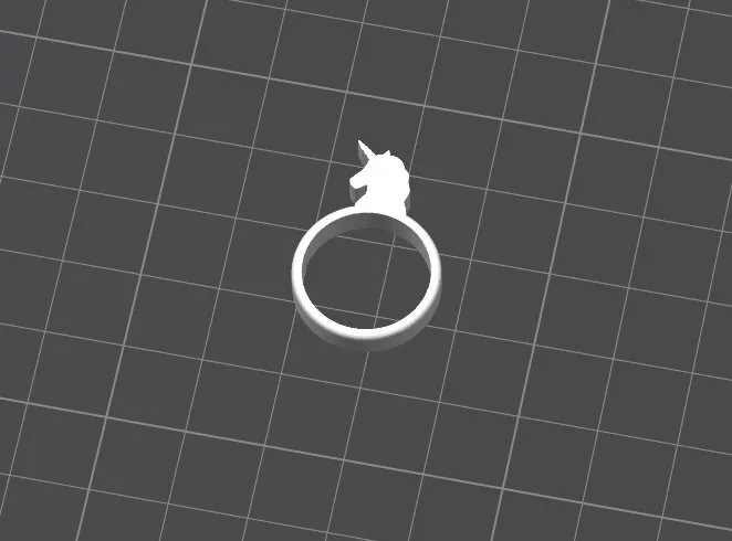 unicorn ring - little girl ring - anello bimba by atz78 - MakerWorld