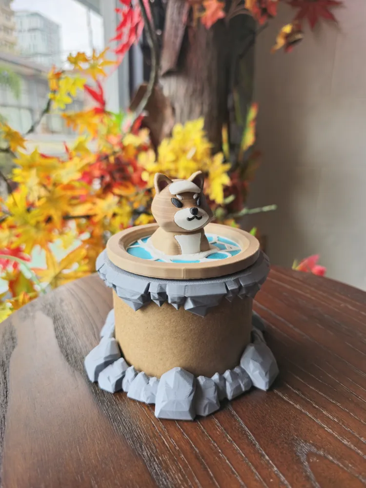 Shiba Inu Onsen Cardboard Spool Container by HAL MakerWorld: Download ...