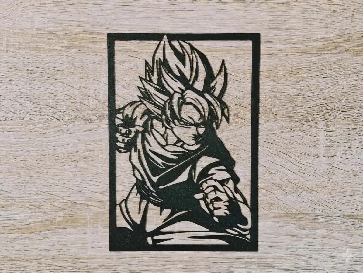 Dragon Ball Z Goku silhouette wall decoration - Free 3D Print Model ...