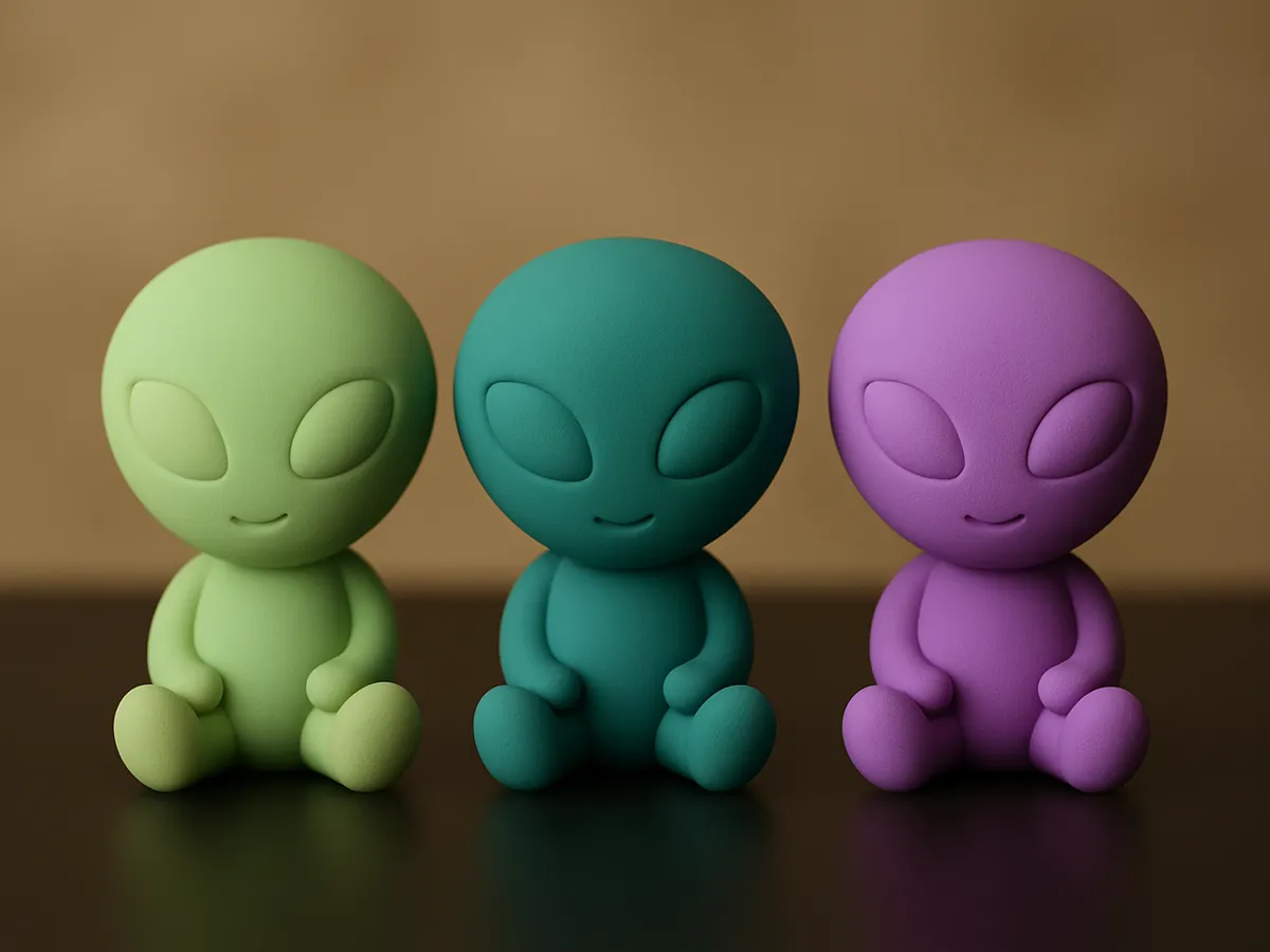 Mini Alien – Cute Desk Figurine - Free 3D Print Model - MakerWorld