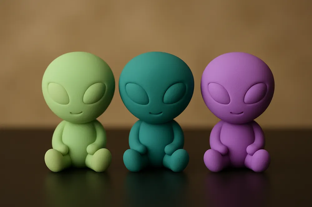 Mini Alien – Cute Desk Figurine - Free 3D Print Model - MakerWorld