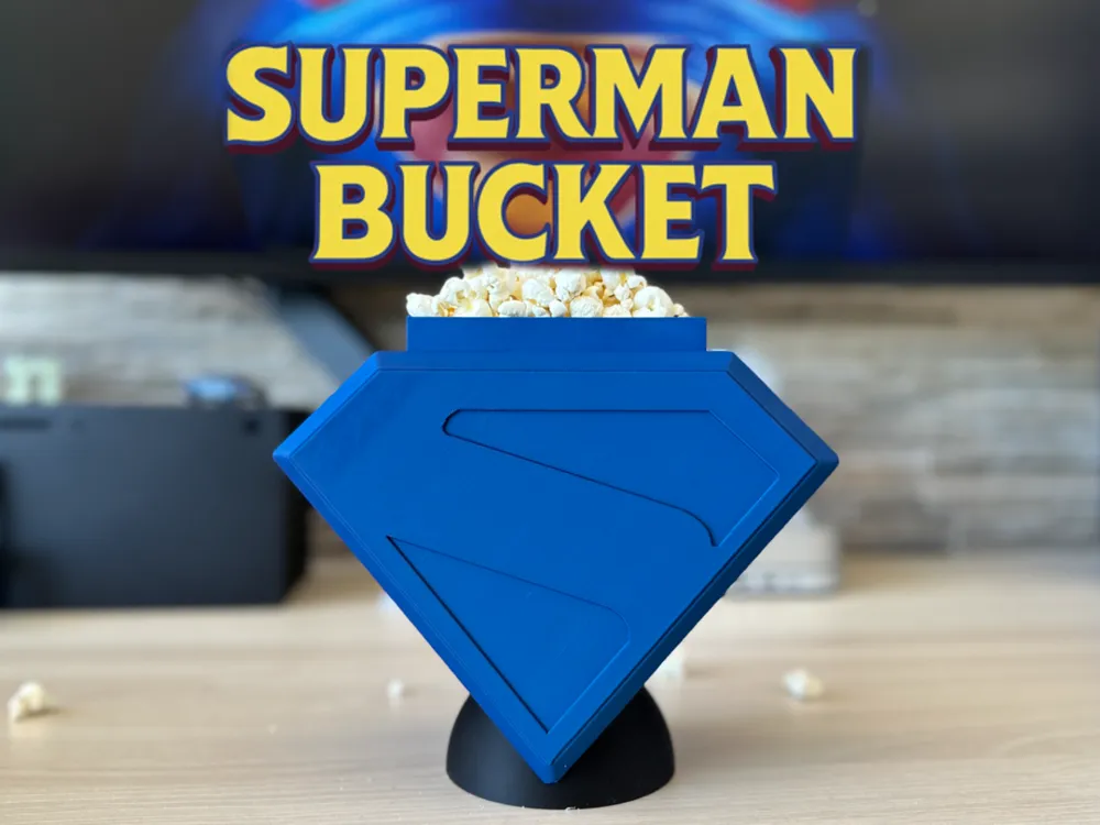 Superman Bucket – Cinema Popcorn Container by Emanuele MakerWorld ...
