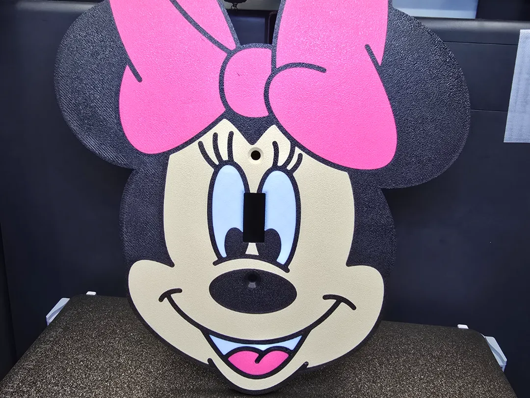 Minnie Mouse light switch cover - Free 3D Print Model - MakerWorld