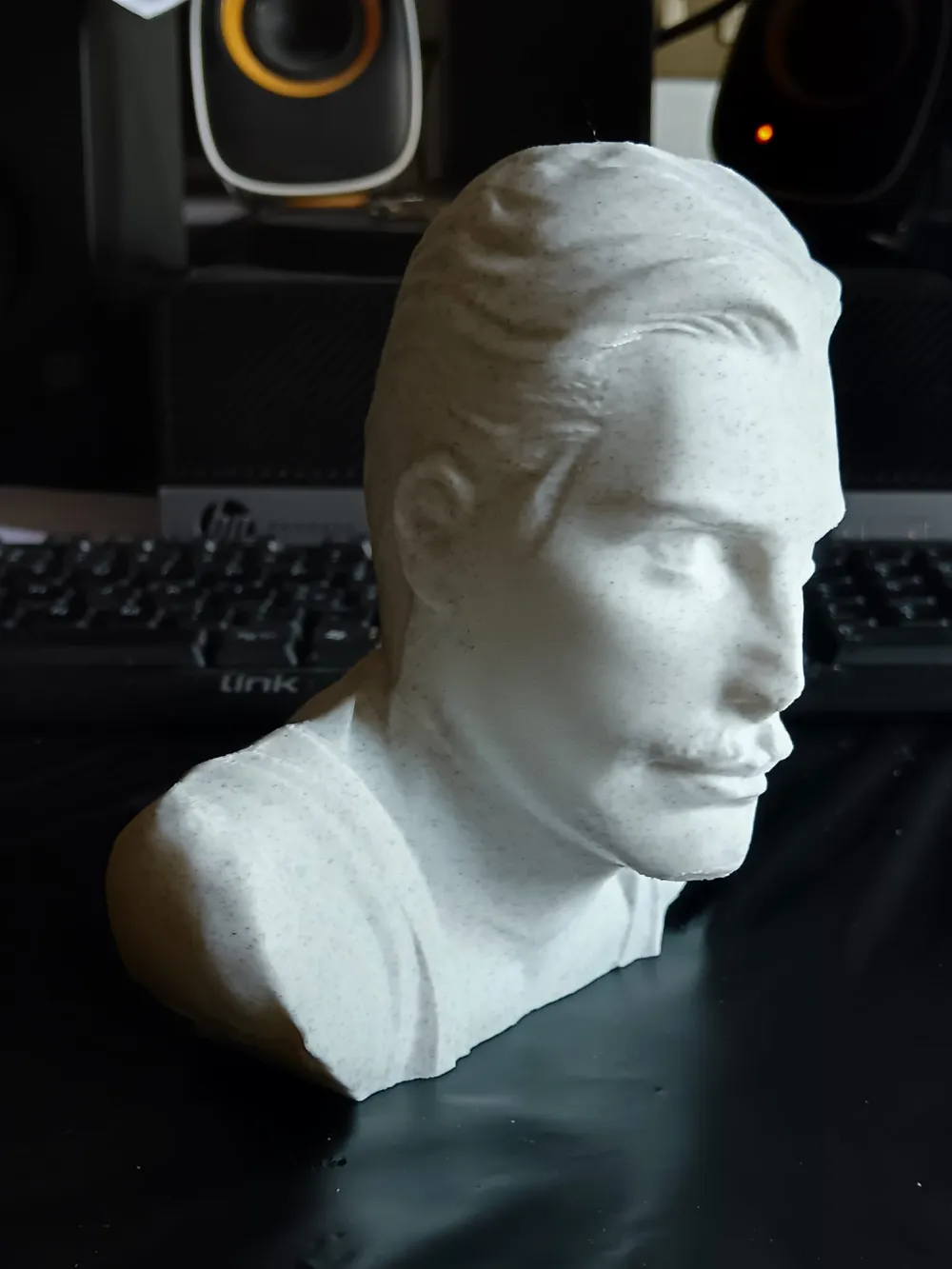Freddie Mercury Bust – 3D Statue in Marble Effect by PS3D CREATIVE MakerWorld: Download Free 3D ...